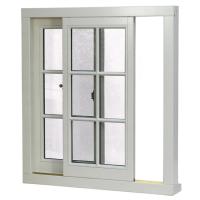 China High Security System Lock Sliding Window Pvc with FiberGlass Screen Netting Material for sale