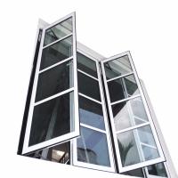 China Aluminum Hurricane Impact Windows Casement Black Picture Window Double Glazed Black Steel Windows for sale