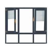 China Custom Triple Pane Casement Windows in Clear Glass Color for Sliding Curtain Type for sale