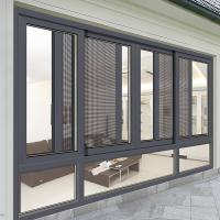 China Super Tempered Tinted Glass Aluminum Sliding Window for Farmhouse Unbreakable Safety for sale