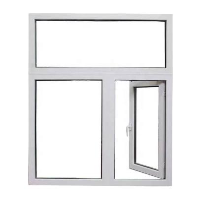 China Office Building Top Hung Upvc Casement Windows with Roller Shutter and Good Glass for sale
