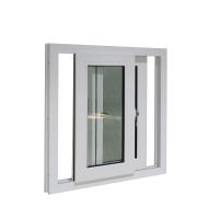 China Double Glazed PVC Vinyl Sliding Window for Commercial Clear/Gray/Blue/Green/Brown Glass for sale