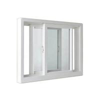 China Double Glazed PVC Vinyl Sliding Window for Commercial Clear/Gray/Blue/Green/Brown Glass for sale