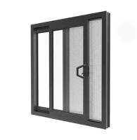 China American Style Black Casement Windows with Double Glazing and FiberGlass Screen Netting for sale