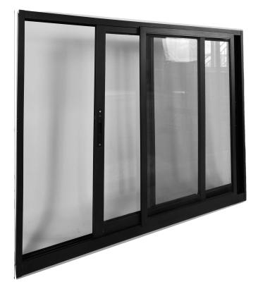 China Stainless Steel Screen Netting Aluminum Terrace Sliding Window Design for Blue Glass for sale