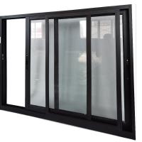 China Stainless Steel Screen Netting Aluminum Terrace Sliding Window Design for Blue Glass for sale