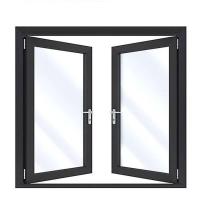 China Single Glass Type Double Glazed Aluminum Casement Window Dog Door for Chinese Top Hardware for sale