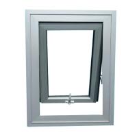 China Reflective Gas Strut Spring UPVC Awning Window with Stainless Steel Screen Netting for sale