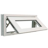 China Reflective Gas Strut Spring UPVC Awning Window with Stainless Steel Screen Netting for sale