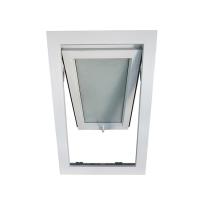 China Reflective Gas Strut Spring UPVC Awning Window with Stainless Steel Screen Netting for sale