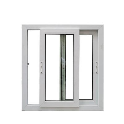 China 2023 Novel PVC Courtyard Sliding Window Grill Design with Horizontal Opening Pattern for sale