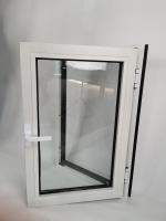 China Single Panel Glass Louvers Fixed Aluminum Casement Window with Black Color Sub Frame for sale