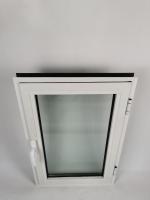 China Single Panel Glass Louvers Fixed Aluminum Casement Window with Black Color Sub Frame for sale