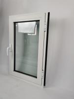 China Single Panel Glass Louvers Fixed Aluminum Casement Window with Black Color Sub Frame for sale