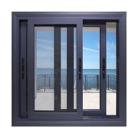 China Novel Casement Horizontal Double Glass Windows with Stainless Steel Screen Netting for sale