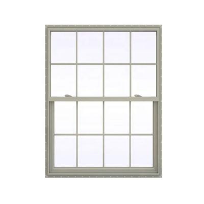 China VERTICAL Opening Pattern UPVC Frame glass Vinyl Replacement Singles Hung Pvc Windows for sale