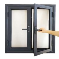 China Aluminum Alloy Frame Double Glazed Tempered Glass Residential Casement Swing Windows for sale