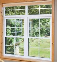 China Upvc Soundproof Vinyl Windows Single Hung Plastic Window Design with Magnetic Screen for sale
