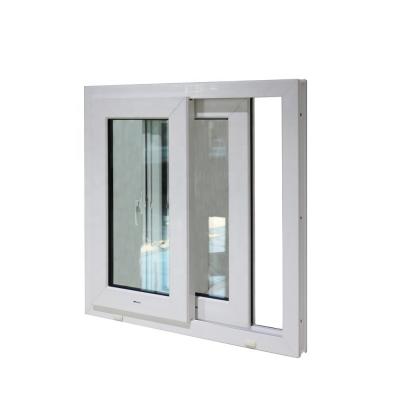 China Sliding Residential Windows For Houses Heat Insulation Modern Design PVC Materials for sale