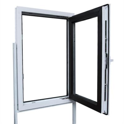 China Customized Size Unbreakable Design Grille Windows Double Glass Casement Window Upvc for sale