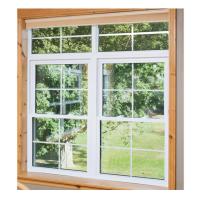 China Vinyl Windows Single Hung Upvc Double Glazed with Folding Screen and Curtain Type for sale