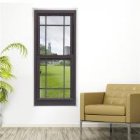 China Vinyl Windows Single Hung Upvc Double Glazed with Folding Screen and Curtain Type for sale