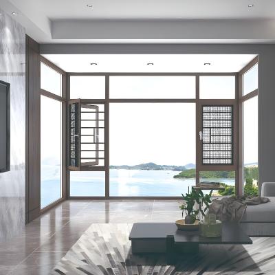 China Aluminum Casement Swing Windows for Sound Insulation Against Storm in Security Houses for sale