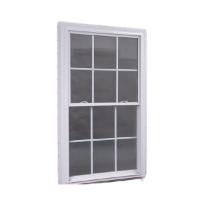 China Pvc Frame Single Hung Plastic Sliding Windows with Tempered Glass Folding Screen for sale