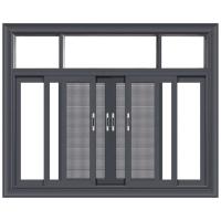 China Sliding Opening Aluminum Hurricane Impact Window with Stainless Steel Screen Netting for sale
