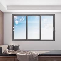China Hanging Curtain Type Aluminium Sliding Window with Shutter Windows 6063-T5 Profile for sale