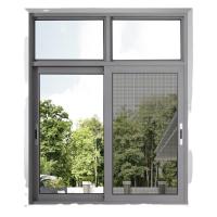 China Customized Folding Screen Double Glazed Aluminum Windows with Stainless Steel Netting for sale
