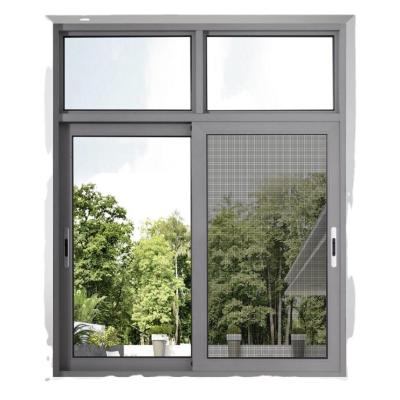China Customized Folding Screen Double Glazed Aluminum Windows with Stainless Steel Netting for sale