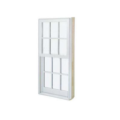 China White PVC Raw Material UPVC Hung Window for Vertical Opening and Fiberglass Mesh Screen for sale