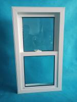 China White PVC Raw Material UPVC Hung Window for Vertical Opening and Fiberglass Mesh Screen for sale