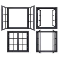 China Postmodern Design Soundproof Double Glazed Insulated Aluminium Glass Casement Windows for sale