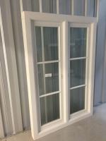 China Swing French Casement Windows with Double Tempered Glazing and Roller Blind Design for sale