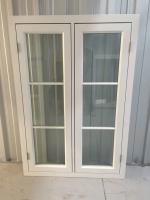 China Swing French Casement Windows with Double Tempered Glazing and Roller Blind Design for sale