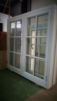 China Swing French Casement Windows with Double Tempered Glazing and Roller Blind Design for sale