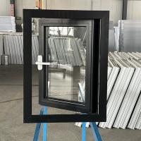China American Style Residential Black Aluminum Casement Windows with Double Safety Glass for sale