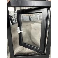 China American Style Residential Black Aluminum Casement Windows with Double Safety Glass for sale