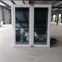 China EPDM Double Sealing System Casement Windows With Blinds Plastic Window Frame White for sale