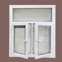 China EPDM Double Sealing System Casement Windows With Blinds Plastic Window Frame White for sale
