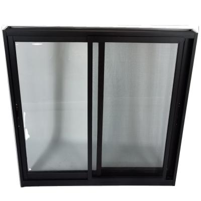 China Aluminum Alloy Frame Noise Free Tinted Glass Sliding Windows French Type With Shutters for sale