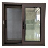 China Aluminum Alloy Frame Noise Free Tinted Glass Sliding Windows French Type With Shutters for sale