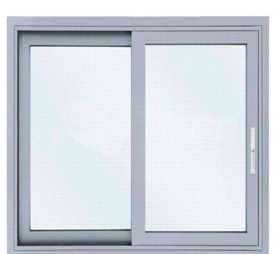 China Large Size Double Glass Aluminum Sliding Windows with FiberGlass Screen Netting Material for sale