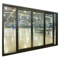 China Large Size Double Glass Aluminum Sliding Windows with FiberGlass Screen Netting Material for sale