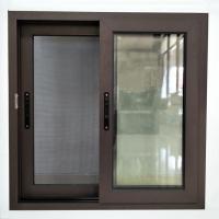 China Large Size Double Glass Aluminum Sliding Windows with FiberGlass Screen Netting Material for sale