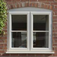 China Upvc Black Frame Double Glazed Casement Windows with Crank Handle and Customized Colors for sale
