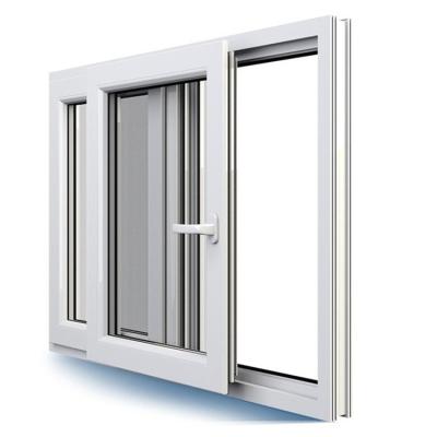 China Customized PVC Windows with Double Glass and Modern Grill Design for sale