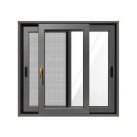 China Large Size Double Glass Aluminum Door with Heat Insulation Function and Roller Blind for sale